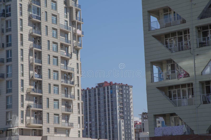 Construction of a New District. High Rise Building Under Construction ...