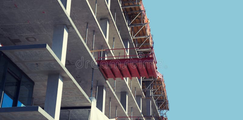 Construction on New High Rise Stock Photo - Image of steel, structure ...