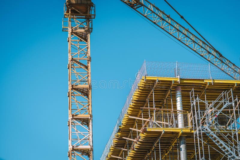 Construction of a New High-rise Office Building Stock Photo - Image of ...