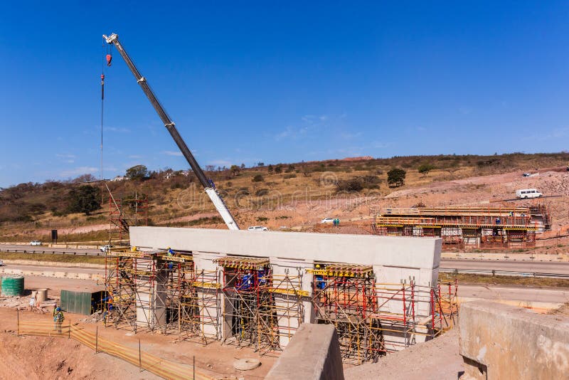 Construction New Highway Bridge Editorial Stock Image - Image of ...