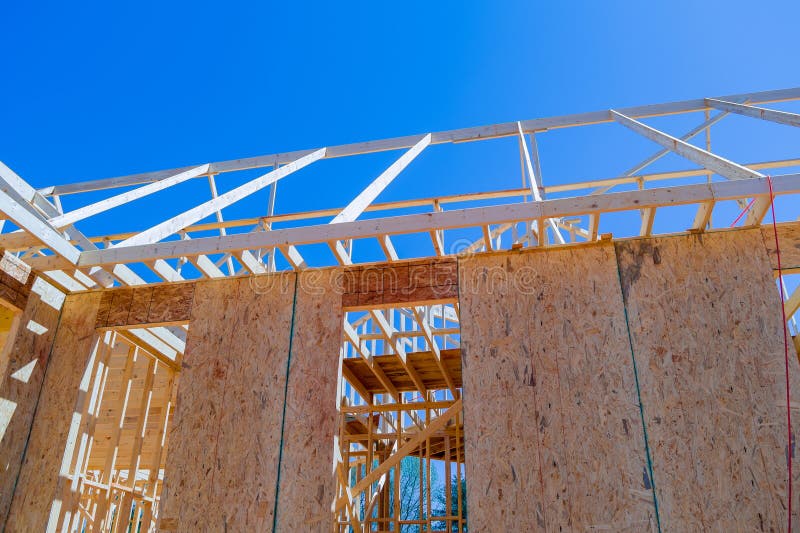 During Construction of New Home Beam Stick Was Used To Frame the ...