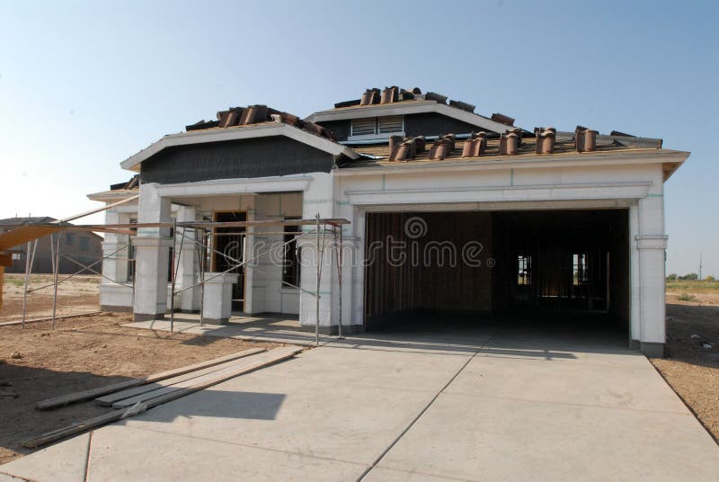 Construction of a New Home Being Built. Editorial Image - Image of ...
