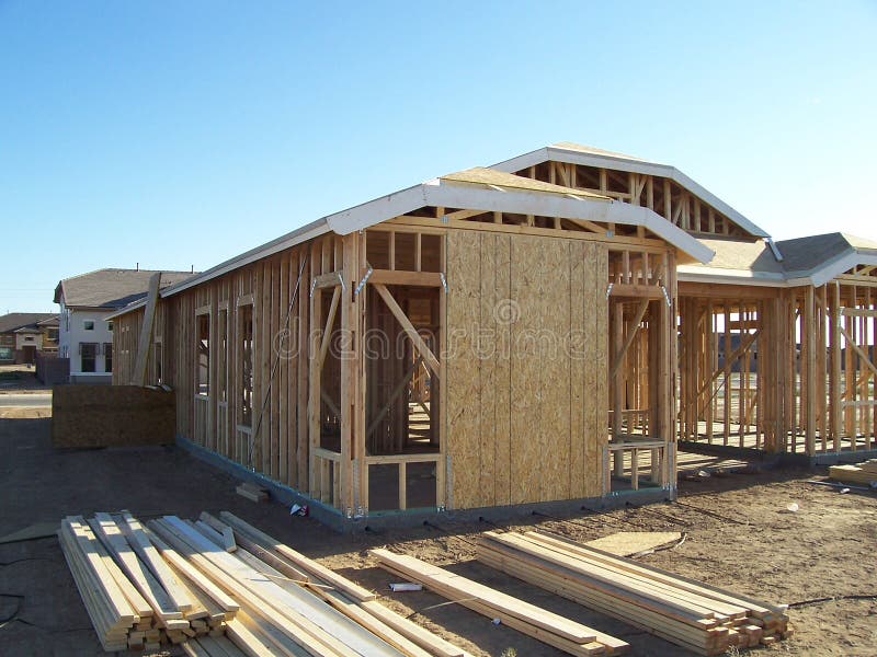 Construction of a New Home Being Built. Editorial Stock Photo - Image ...