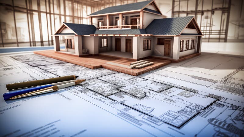 Floorplan building plans stock illustration. Illustration of plans ...