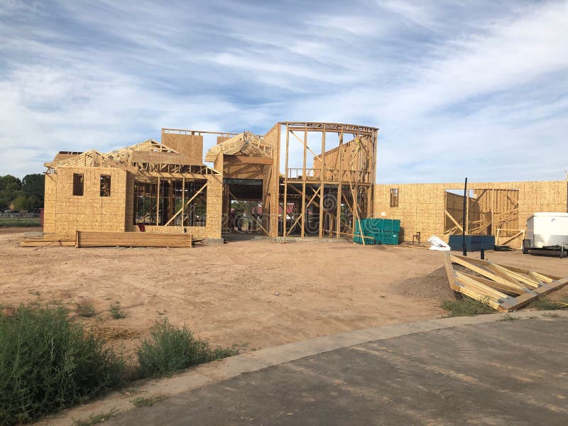 Construction of New Home in a Development. Editorial Photography ...