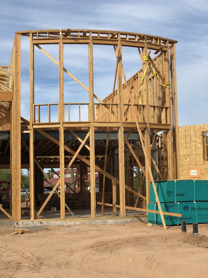 Construction of New Home in a Development. Editorial Stock Photo ...