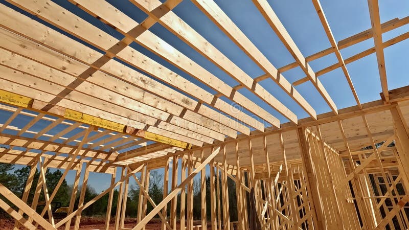 During Construction of a New Home, a Framing Beam Stick Was Used To ...