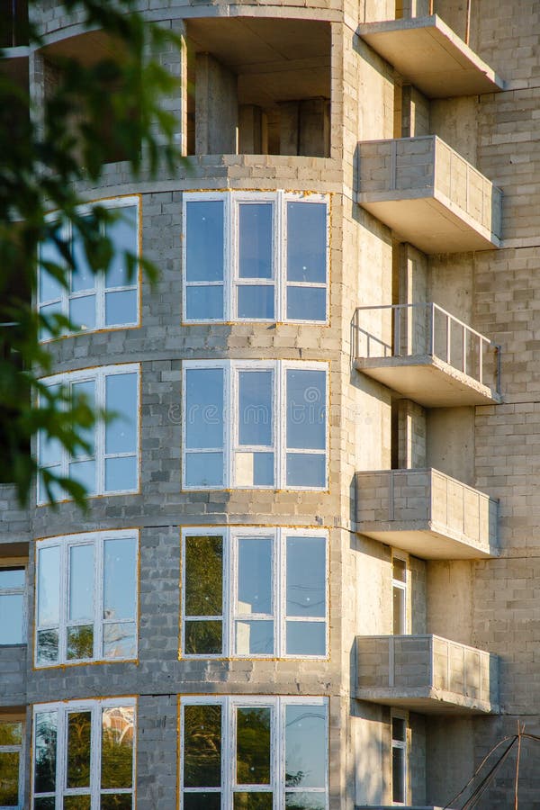 Construction of New House or Building. Stock Photo - Image of crane ...