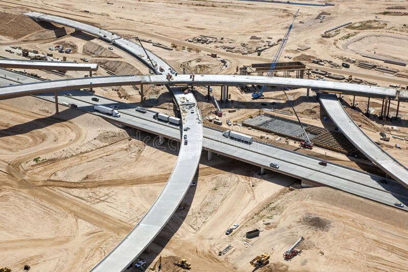 Construction of New Interchange Stock Image - Image of ramps, state ...