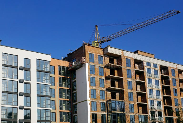 Construction of New Modern Multi-apartment Residential Complexes Stock ...