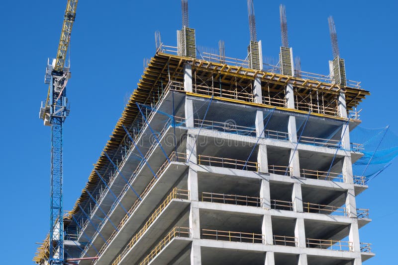 Construction of a New Modern Residential Complex Stock Image - Image of ...