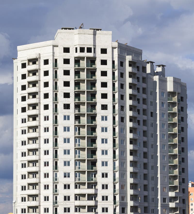 Construction of a New Multi-storey Building Stock Photo - Image of ...