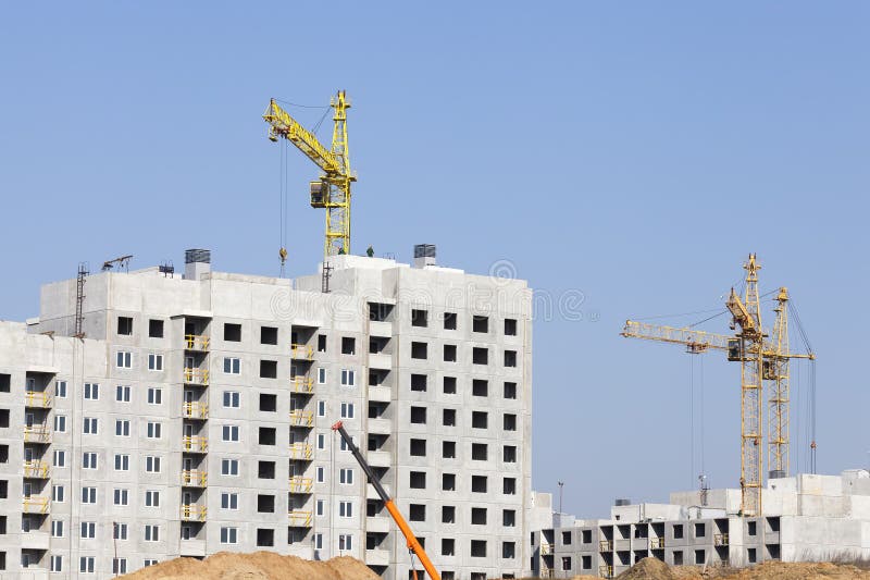 Construction of a New Multi-storey Building Stock Photo - Image of ...