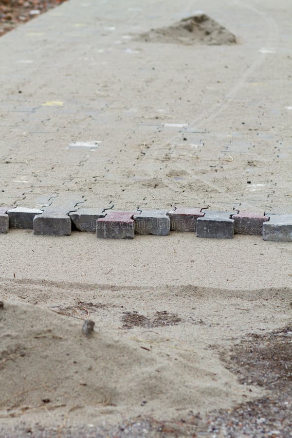 Construction of a New Pavement Stock Photo - Image of construction ...