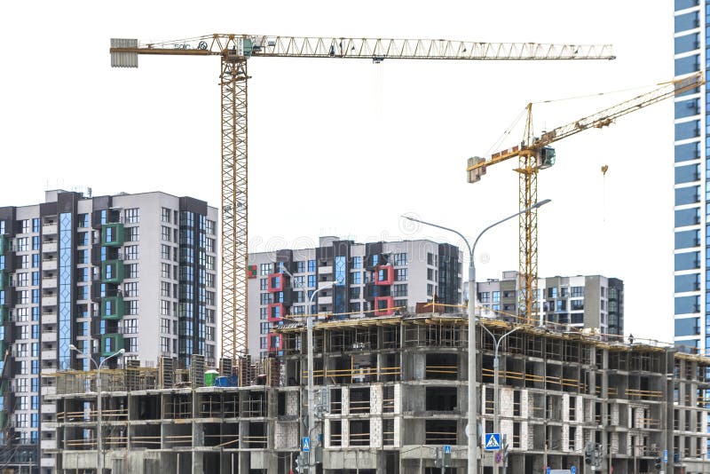 Construction of a New Residential Building. Editorial Photo - Image of ...