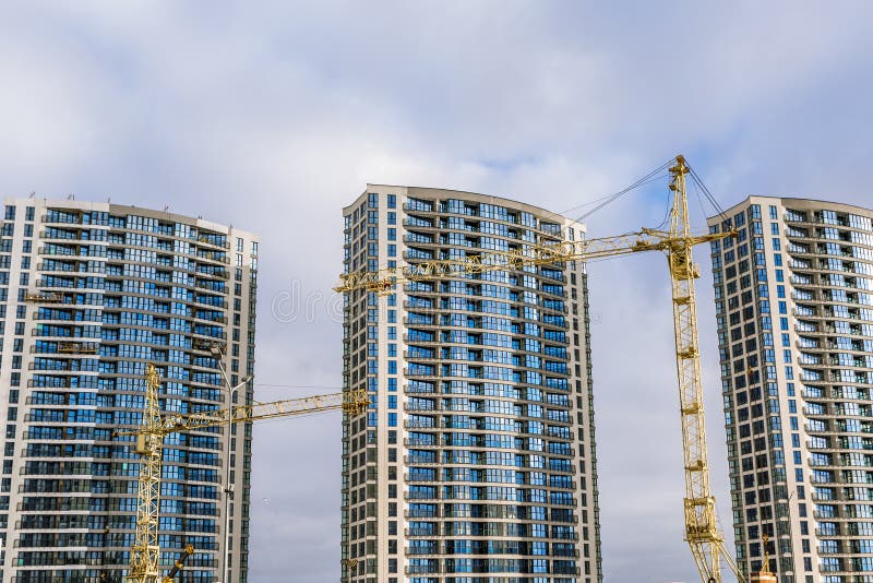 Construction of a New Residential Building. Editorial Photo - Image of ...