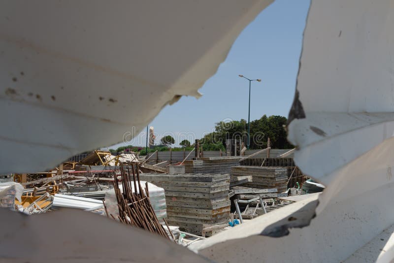 Construction of New Residential and Office Buildings Stock Image ...