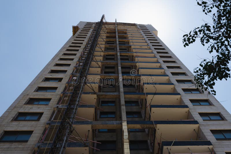 Construction of New Residential and Office Buildings Stock Photo ...