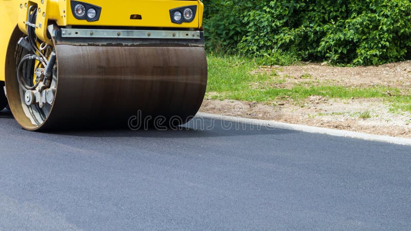 Construction of a new road stock image. Image of city - 185544247