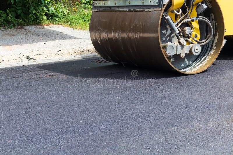 Construction of a new road stock photo. Image of laying - 185544288