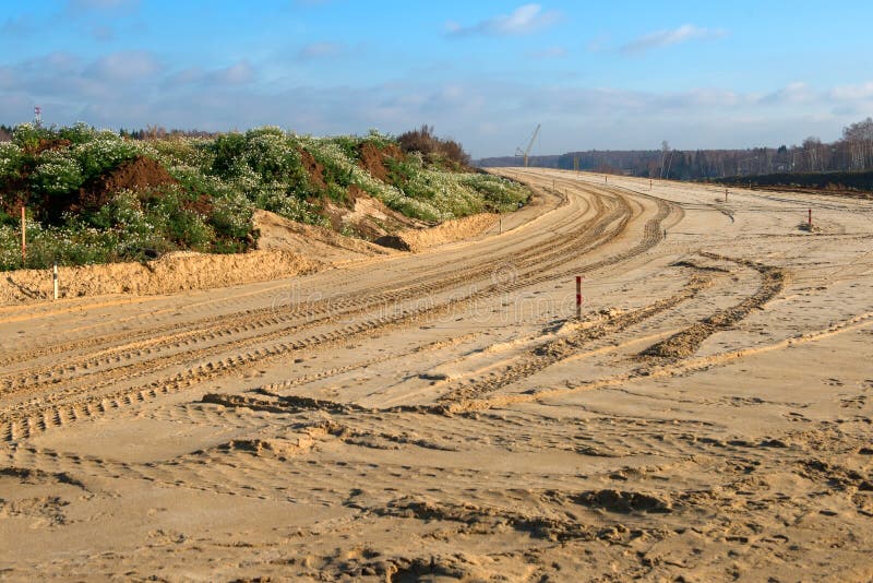 There Will Be a New Highway Stock Image - Image of horizon, marking ...