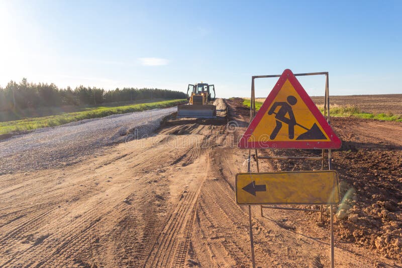 Construction of a New Road. One of the Stages of Road Construction ...