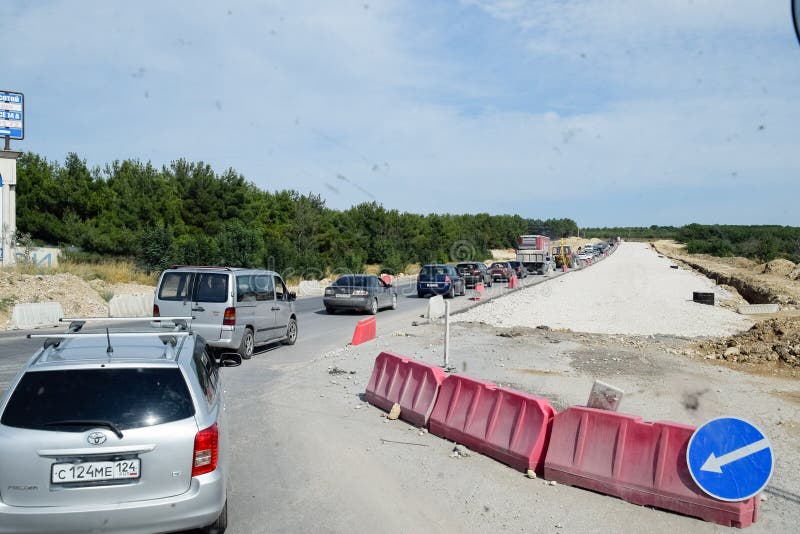 Construction of New Road and Transport Interchange. Work on Reinforced ...