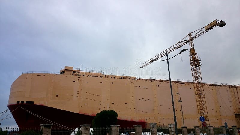 Ship in Construction stock photo. Image of hull, welding - 21253782