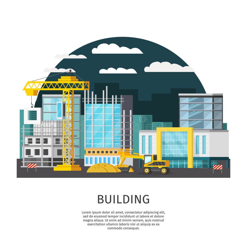 Building Orthogonal Infographics Stock Vector - Illustration of chart ...