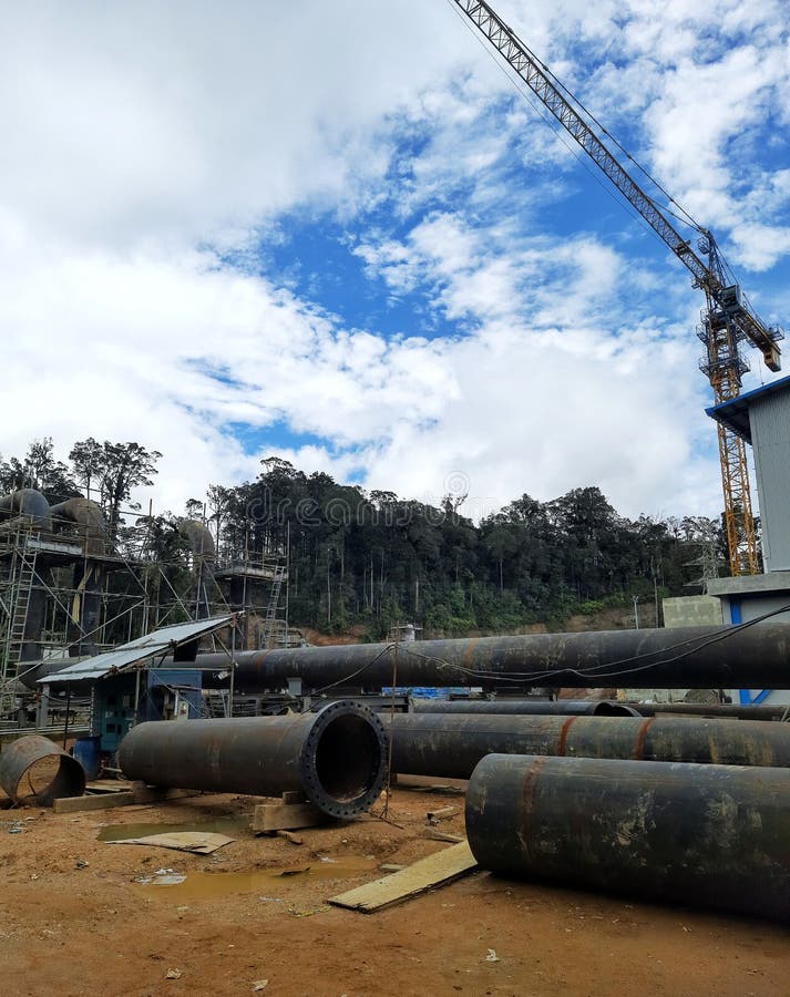 The Construction of an Oil Refinery is Still in Progress Stock Image ...