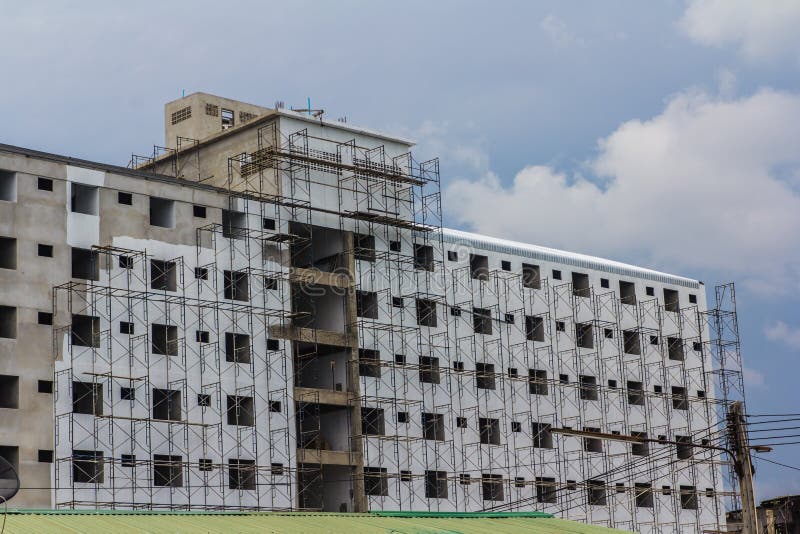 Construction Outdoor Building Stock Photo - Image of city, laboring ...