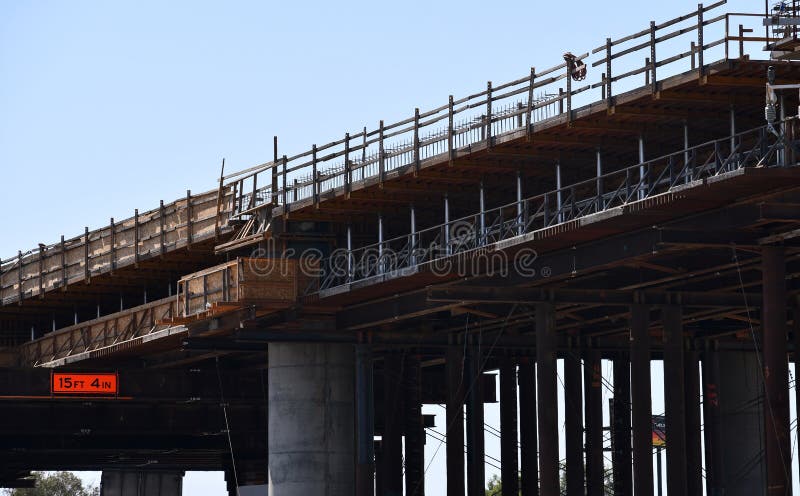 Construction of Overpass for High-speed Rail Stock Photo - Image of ...