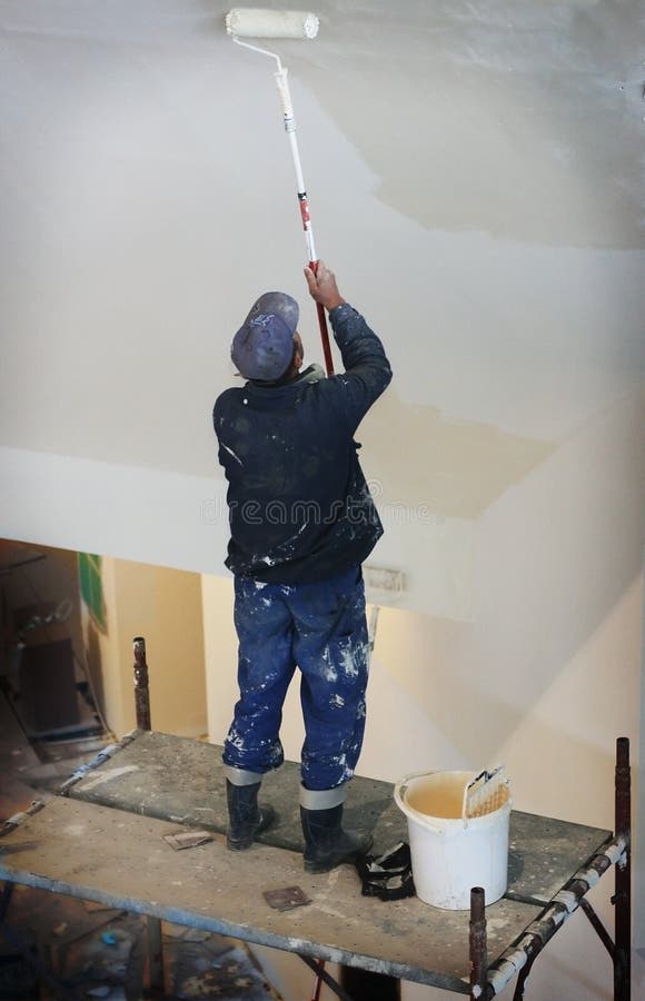 Construction painter stock vector. Illustration of town - 5981764