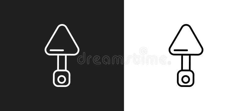 Construction Palette Outline Icon in White and Black Colors ...