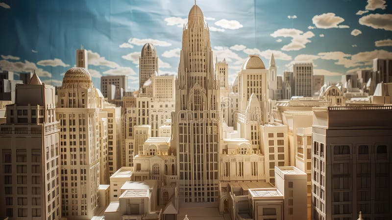 Construction Paper Building Stock Illustration - Illustration of ...