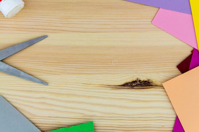 Construction Paper with Scissors Stock Image - Image of copy, area ...