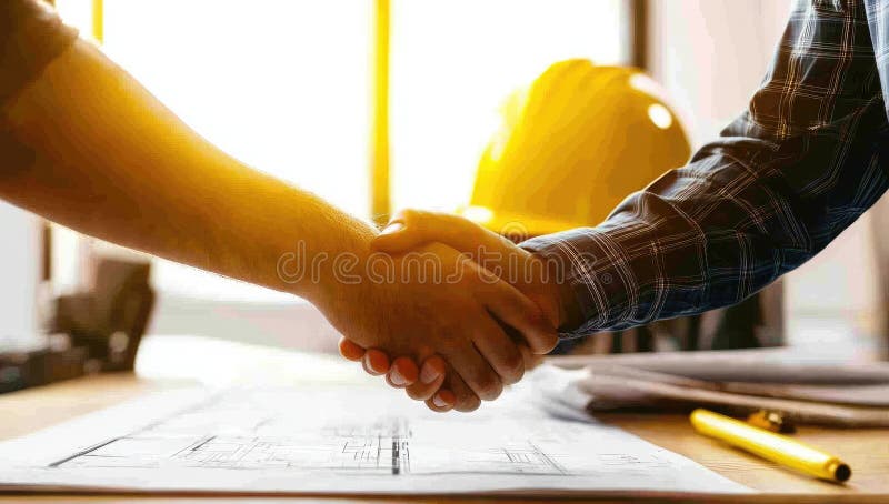 Construction Partnership stock illustration. Illustration of business ...