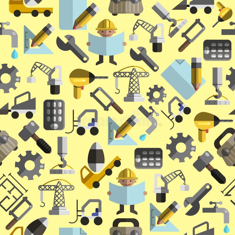 Construction pattern 2 stock vector. Illustration of vector - 58851709