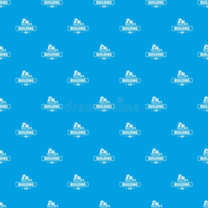 Construction Pattern Vector Seamless Blue Stock Vector - Illustration ...
