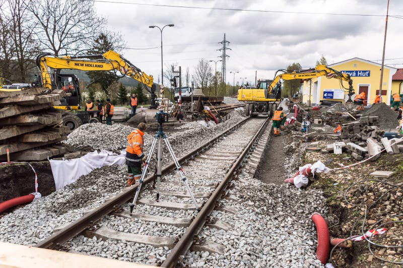 Construction People Activity with Machinery Editorial Stock Photo ...
