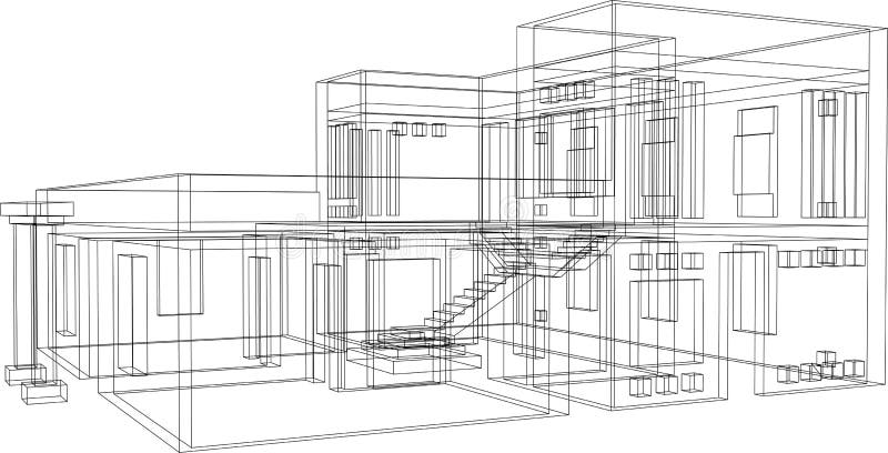 Construction Perspective 10 Stock Illustration - Illustration of ...