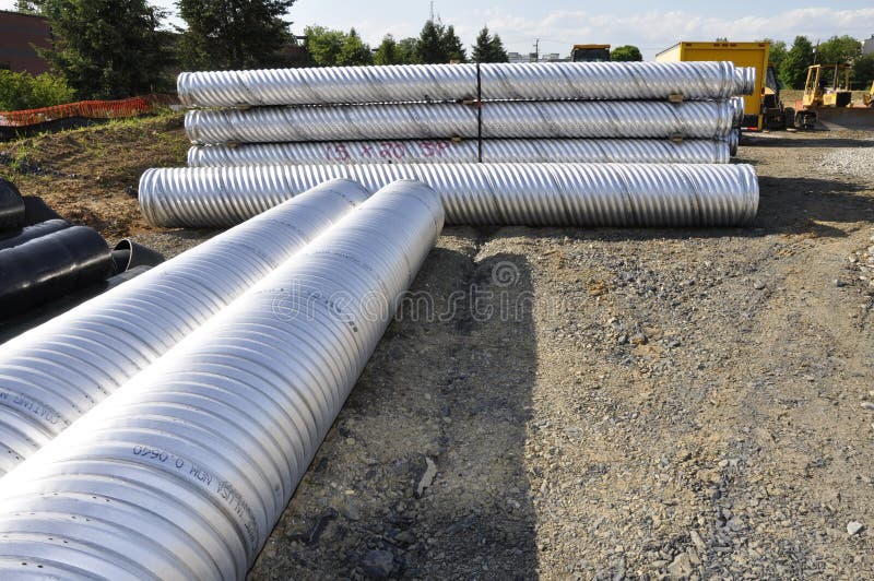 Construction piping stock image. Image of site, area, concrete - 9722903