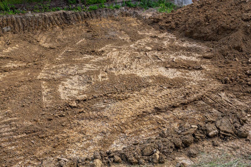 Construction Pit for the Foundation Stock Photo - Image of earth, house ...