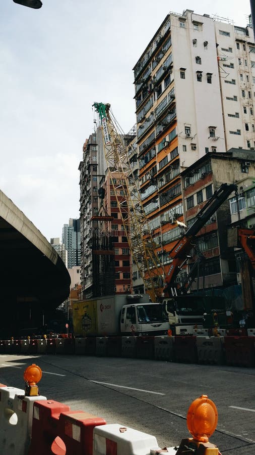 Construction place editorial photography. Image of road - 44255852