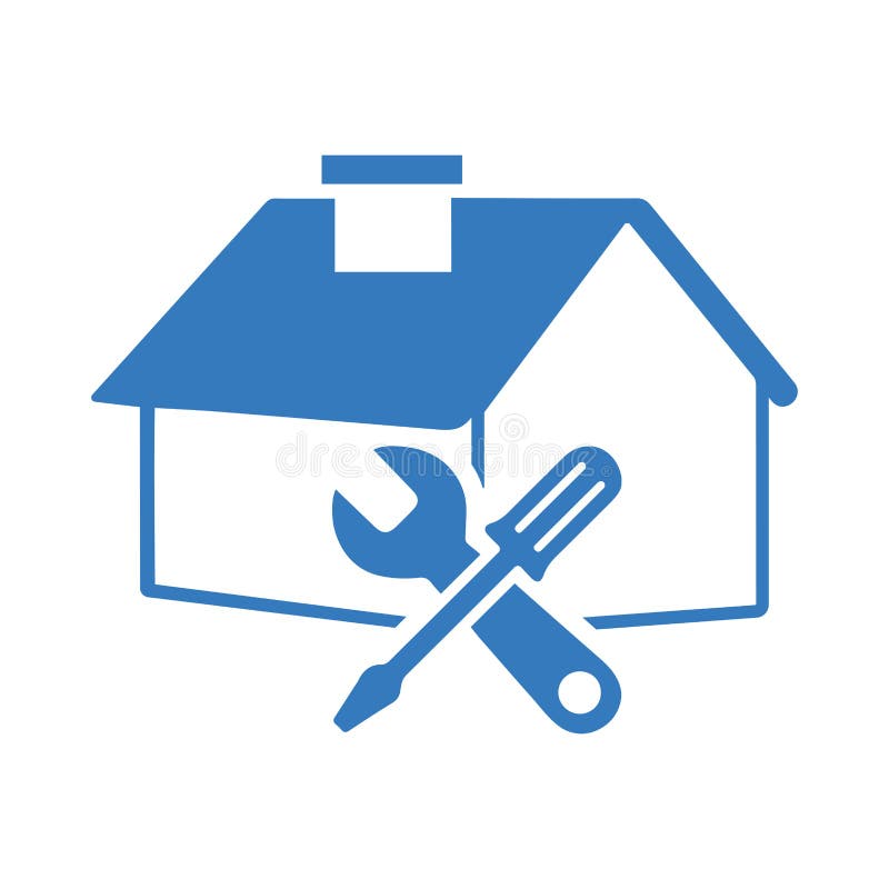 Construction Place, Service Point Icon. Blue Color Variant Stock Vector ...