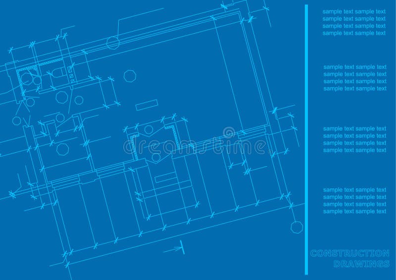 Construction Plan. Architectural Background Stock Vector - Illustration ...