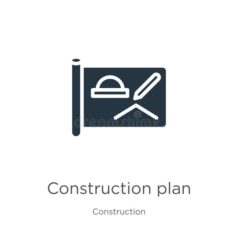Construction Plan Icon Vector. Trendy Flat Construction Plan Icon from ...