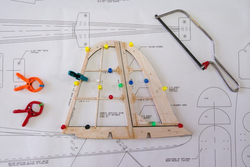 Construction of Plane Model Aircraft Stock Image - Image of person ...