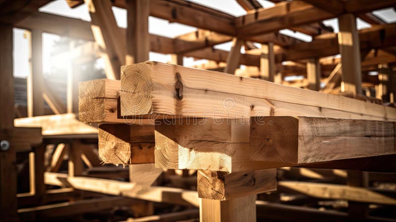 Construction Plank Timber Frame Stock Illustration - Illustration of ...