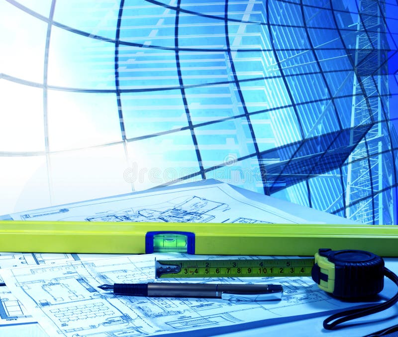 Construction Collage stock image. Image of plan, planning - 33429341